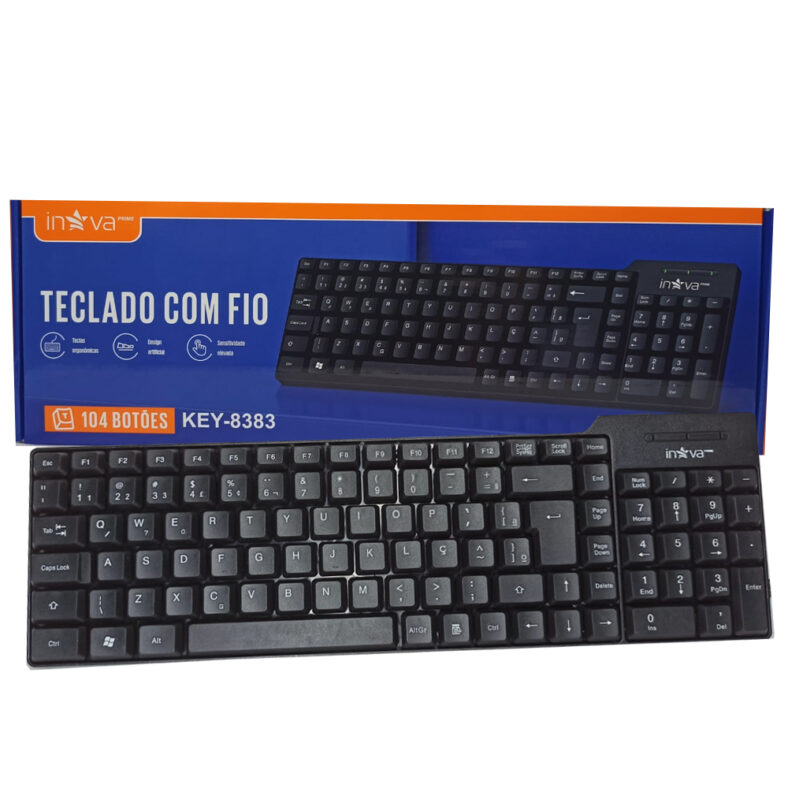 TECLADO COM FIO USB INOVA KEY-8383 – Atacadão Eletrônicos
