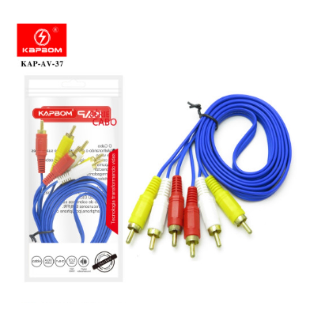 Cabo de Audio e Video 3rca 3M Kapbom Kap-av-37 – Atacadão Eletrônicos