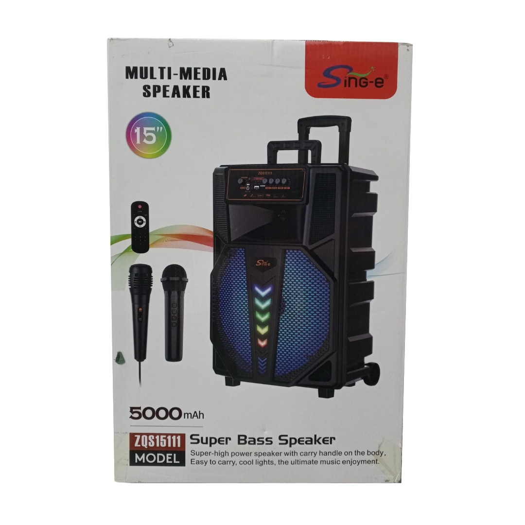 Caixa de SOM Bluetooh Sing-e com Microfone Zqs-15111 – Atacadão Eletrônicos