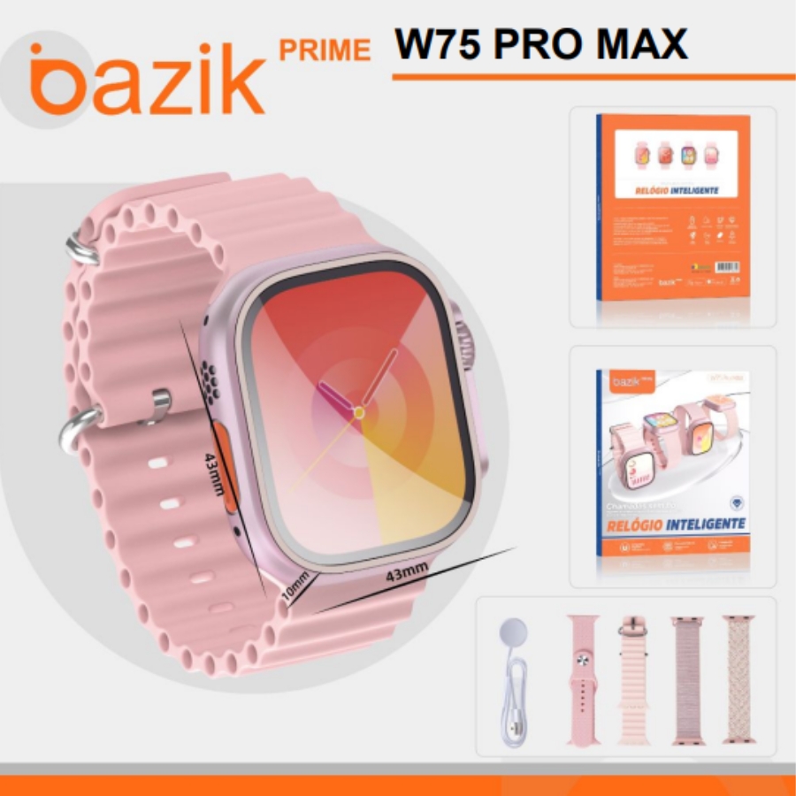 Relogio Smartwatch – Bazik W75 PRO MAX – Atacadão Eletrônicos